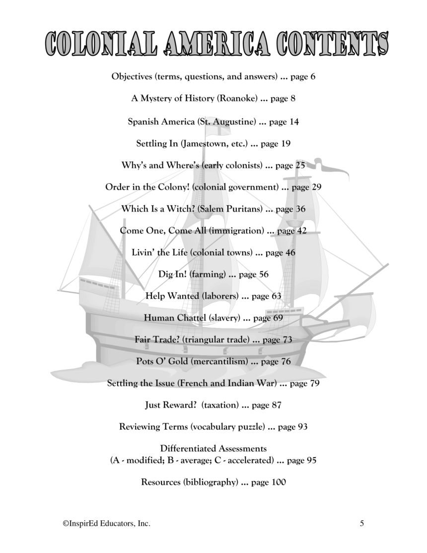 American History – Inspired Educators